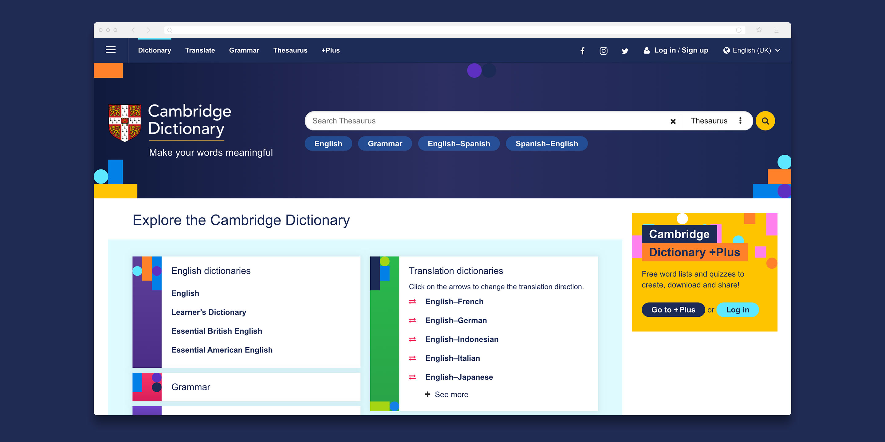 Cambridge Dictionary - KISS